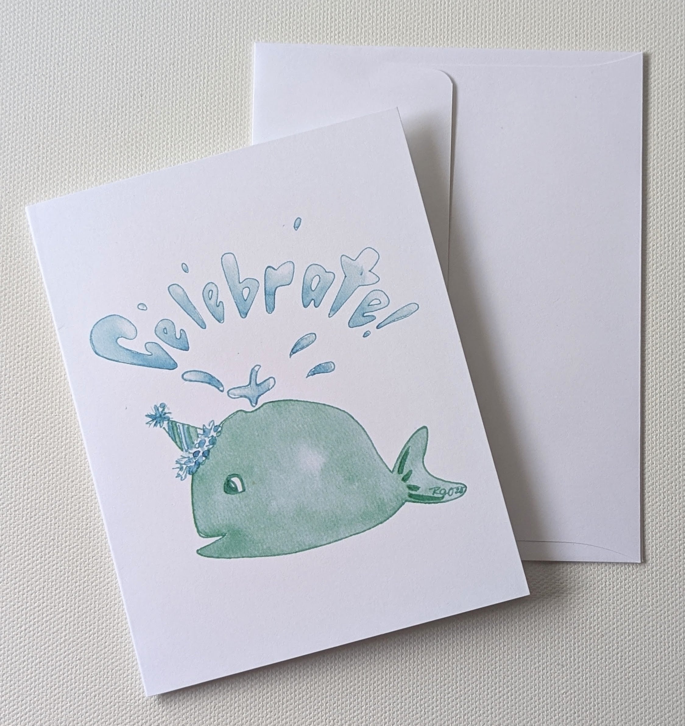 Celebrate Whale Card – RobynNotes